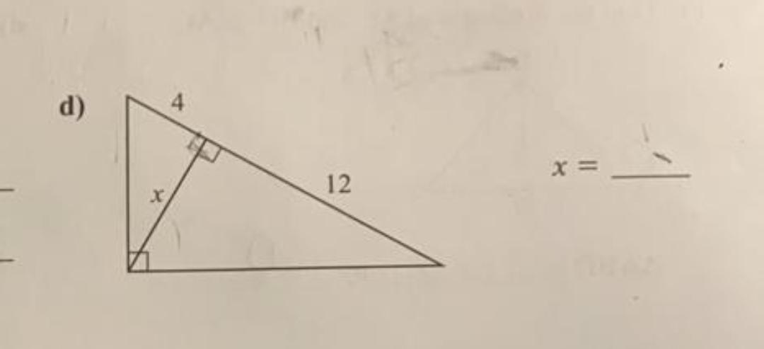 Solved d) 4 X = 12 X | Chegg.com