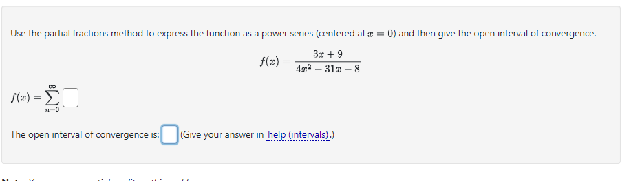 Solved Use the partial fractions method to express the | Chegg.com