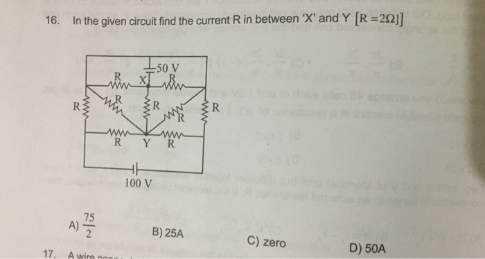 Solved In the given circuit find the current R in between | Chegg.com