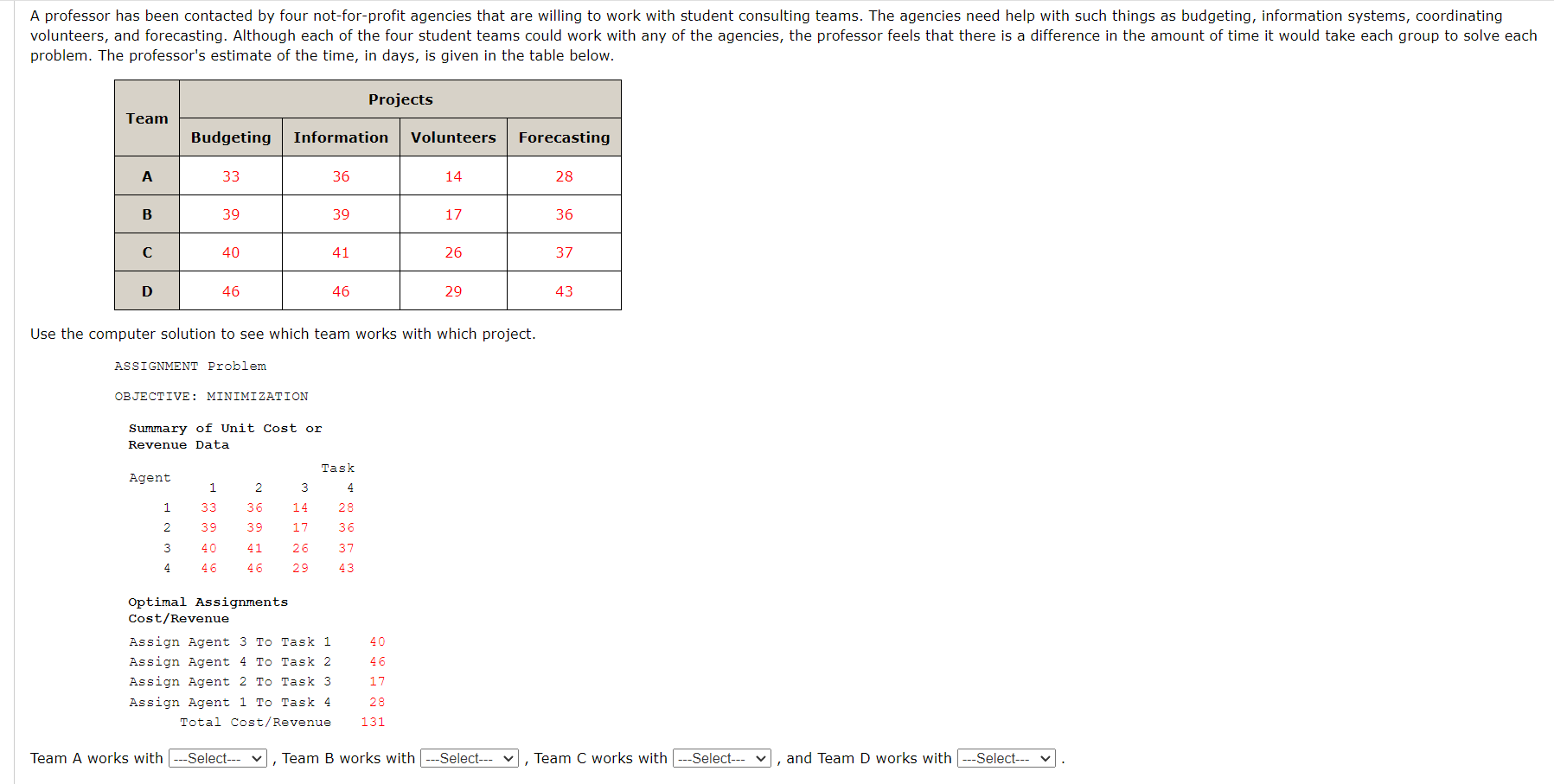 Solved problem. The professor's estimate of the time, in | Chegg.com