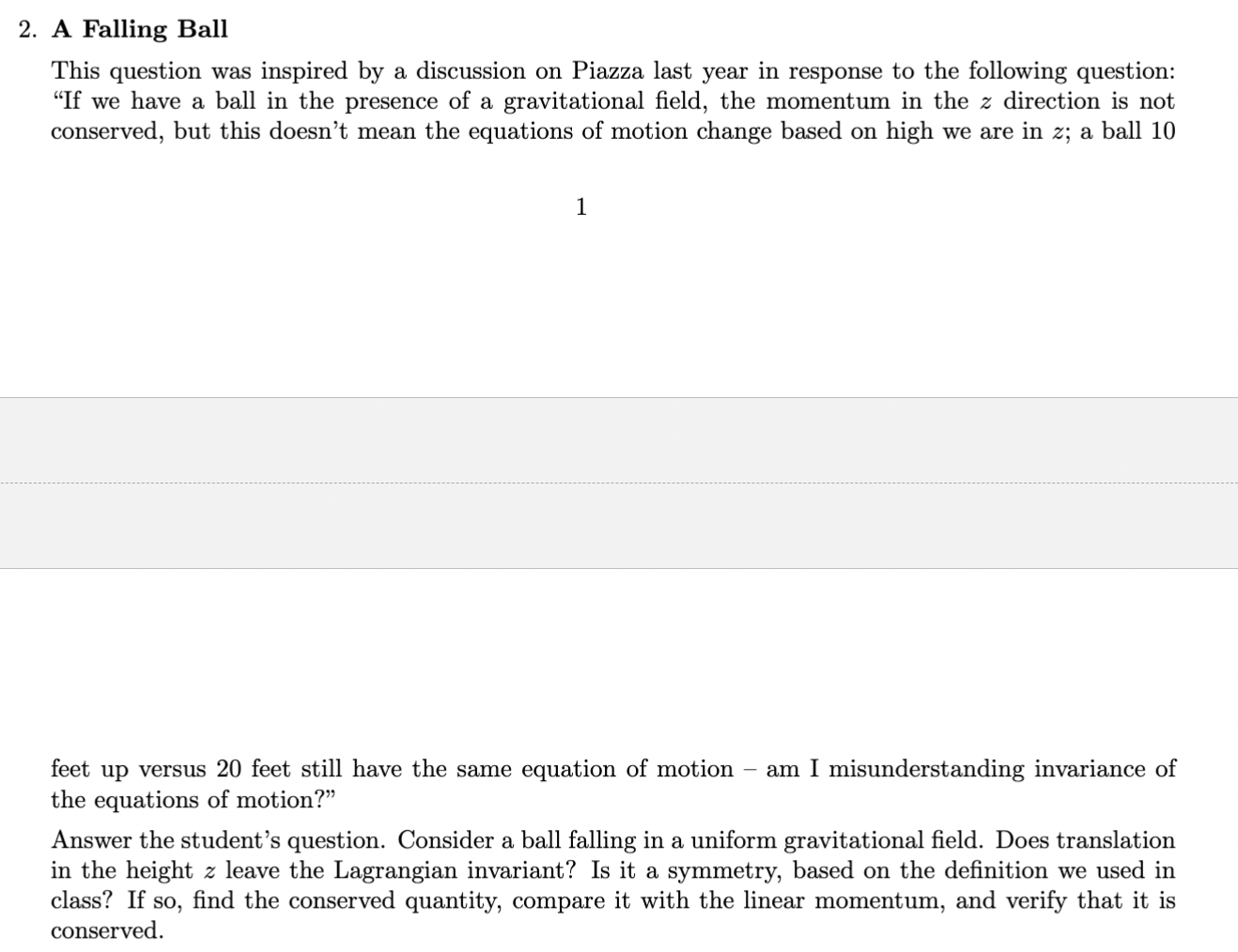 Solved 2. A Falling Ball This question was inspired by a | Chegg.com