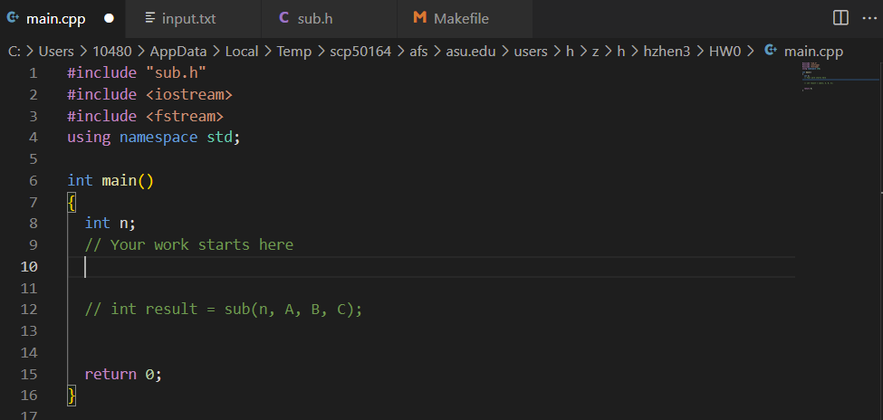 Solved main.cpp, Makefile; and 3 test objects that you | Chegg.com
