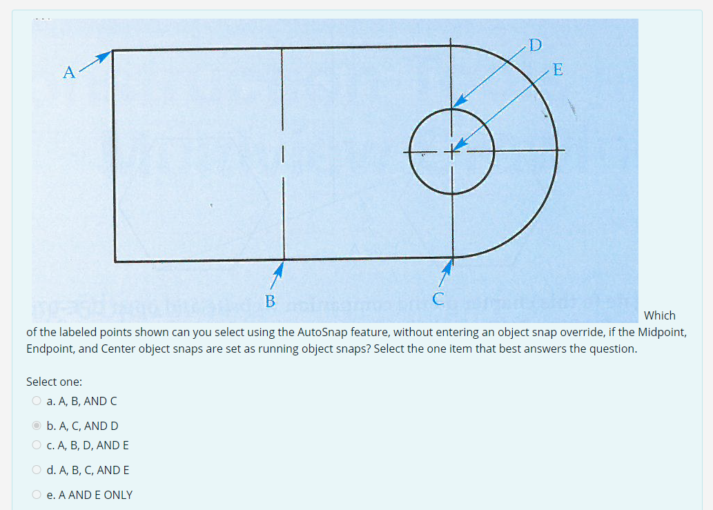 Solved E B Which of the labeled points shown can you select | Chegg.com