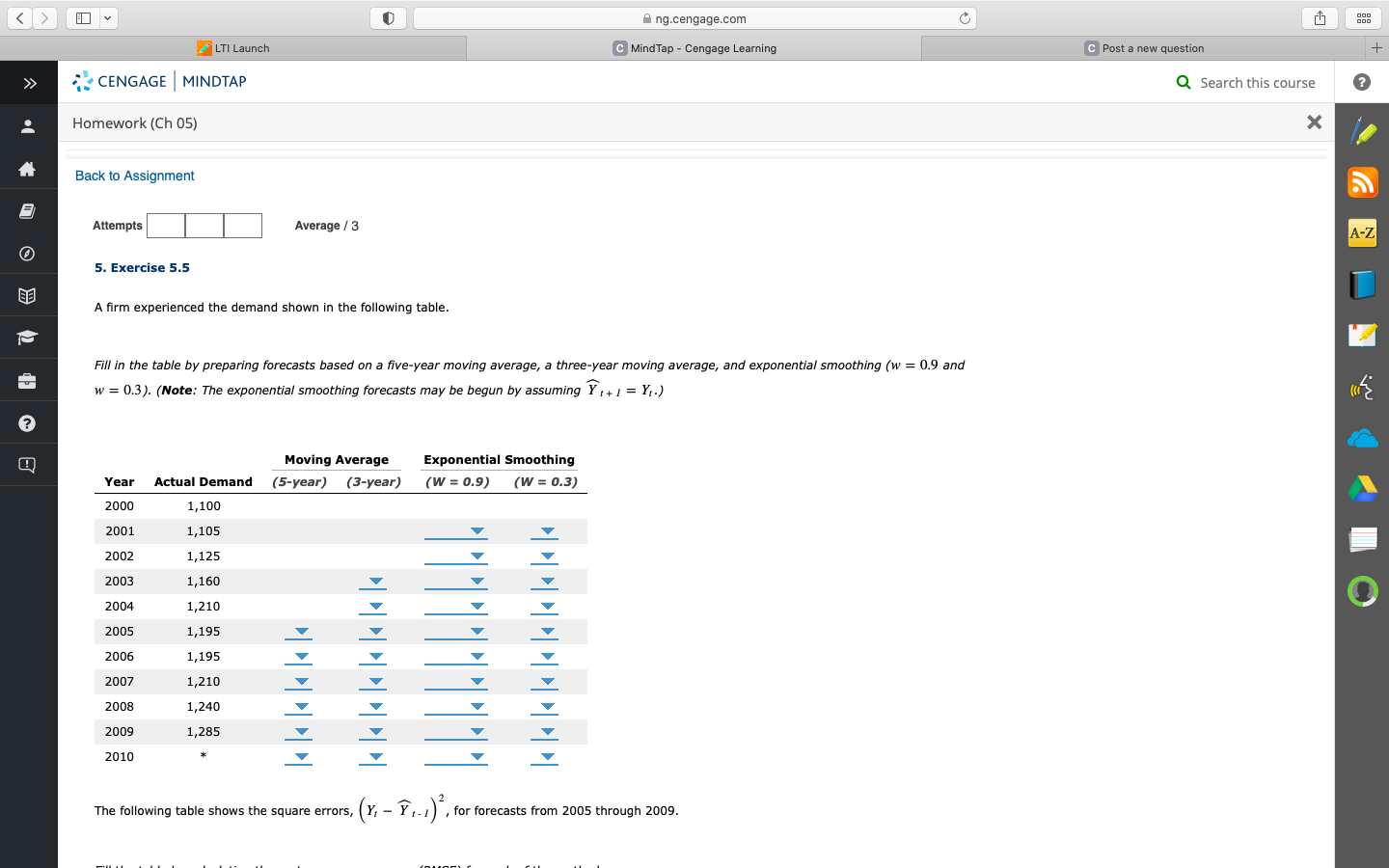 Solved Back to Assignment Attempts Average / 3 5. Exercise | Chegg.com