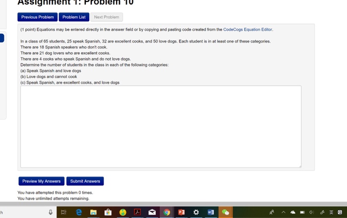 Solved Assignment T. Problem TO Previous ProblemProblem | Chegg.com