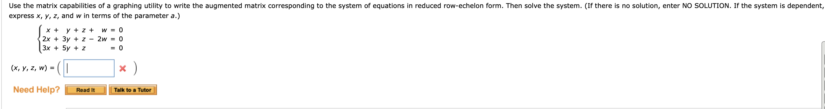 Solved Use the matrix capabilities of a graphing utility to | Chegg.com