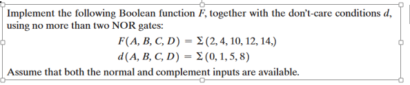 Solved Mplement The Following Boolean Function F Together