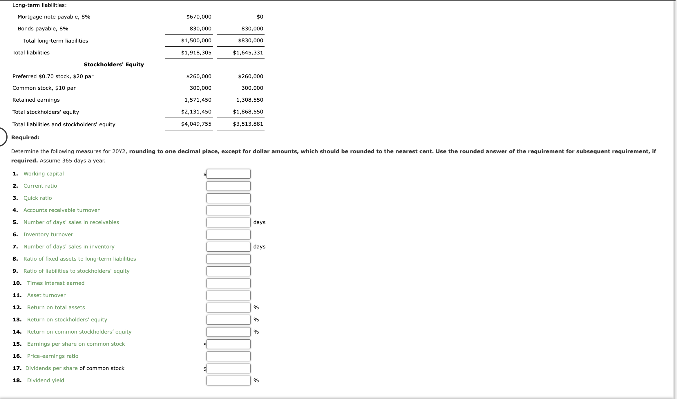 Solved Measures of liquidity, Solvency, and Profitability | Chegg.com