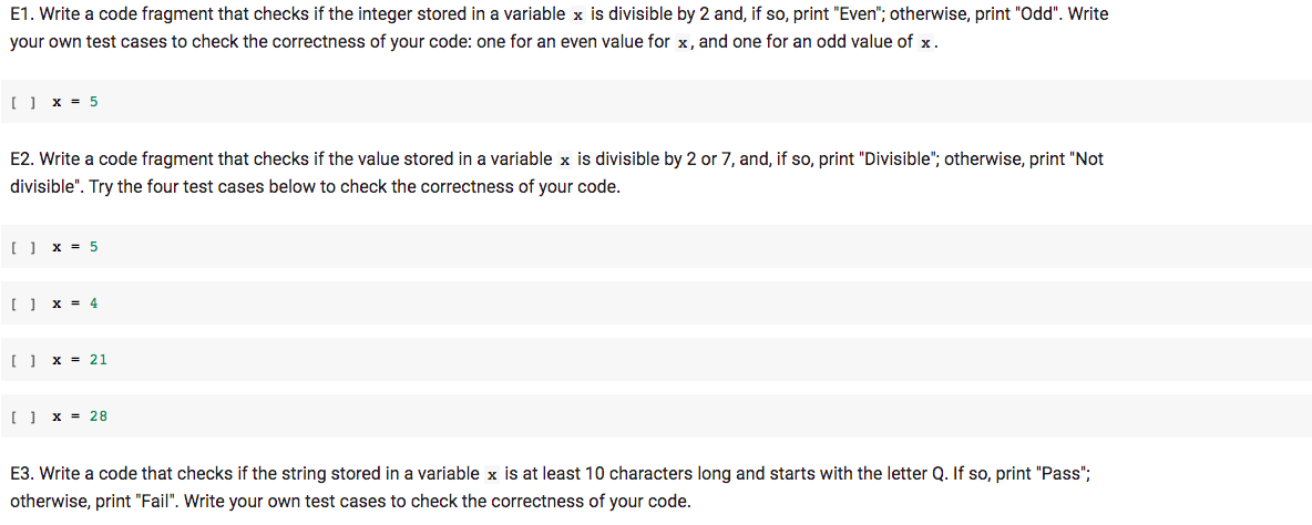 Solved E1 Write A Code Fragment That Checks If The Integer 4435