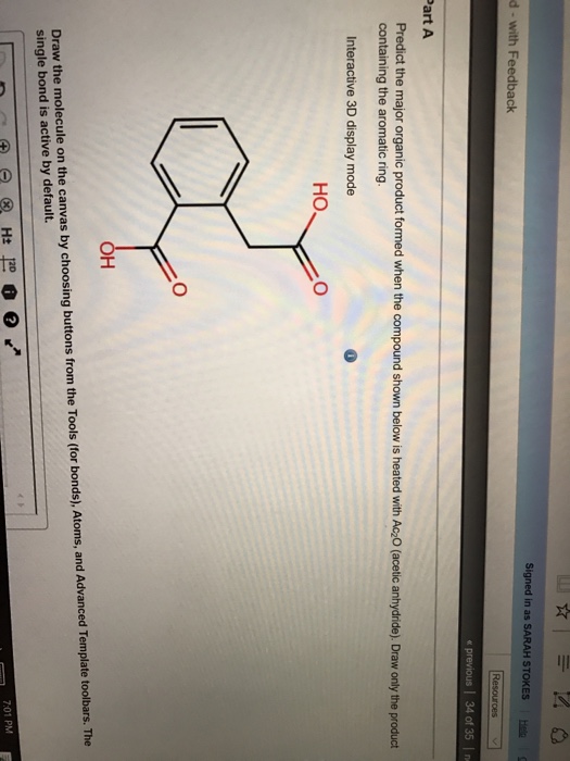 Solved A Predict the major organic product formed when the | Chegg.com