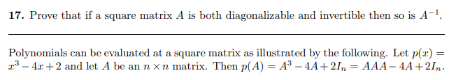 Solved 17. Prove that if a square matrix A is both | Chegg.com