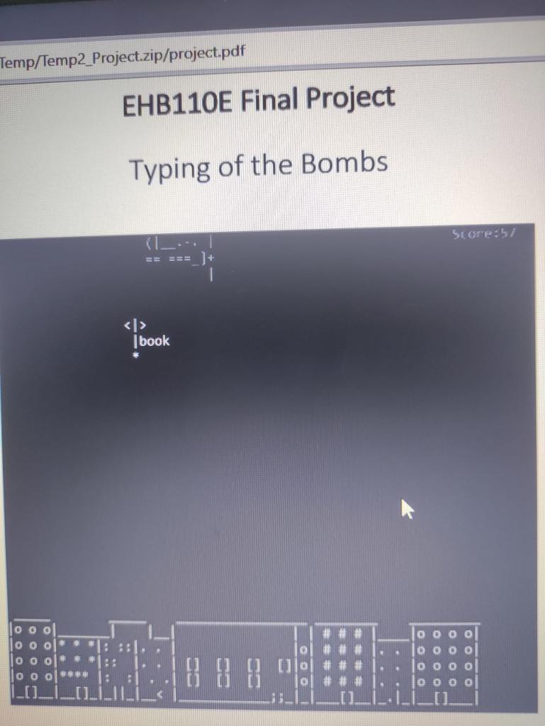 Solved Overview EHB110E Final Project Typing of the Bombs In | Chegg.com