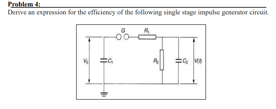 Solved Derive an expression for the efficiency of the | Chegg.com