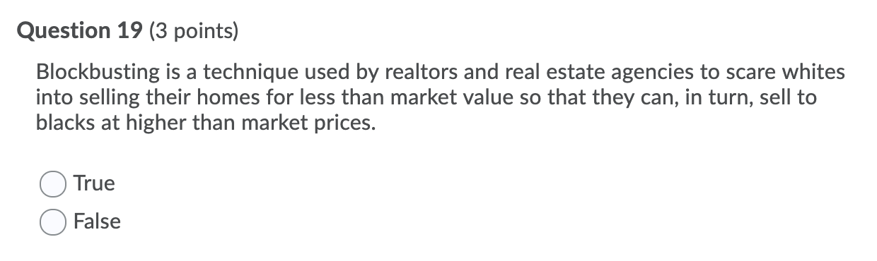 Solved Question 19 (3 points) Blockbusting is a technique | Chegg.com