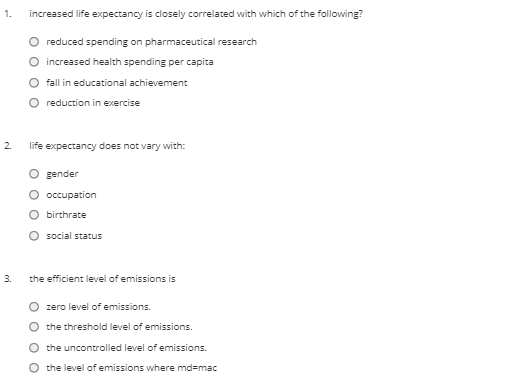 Solved increased life expectancy is closely correlated with | Chegg.com