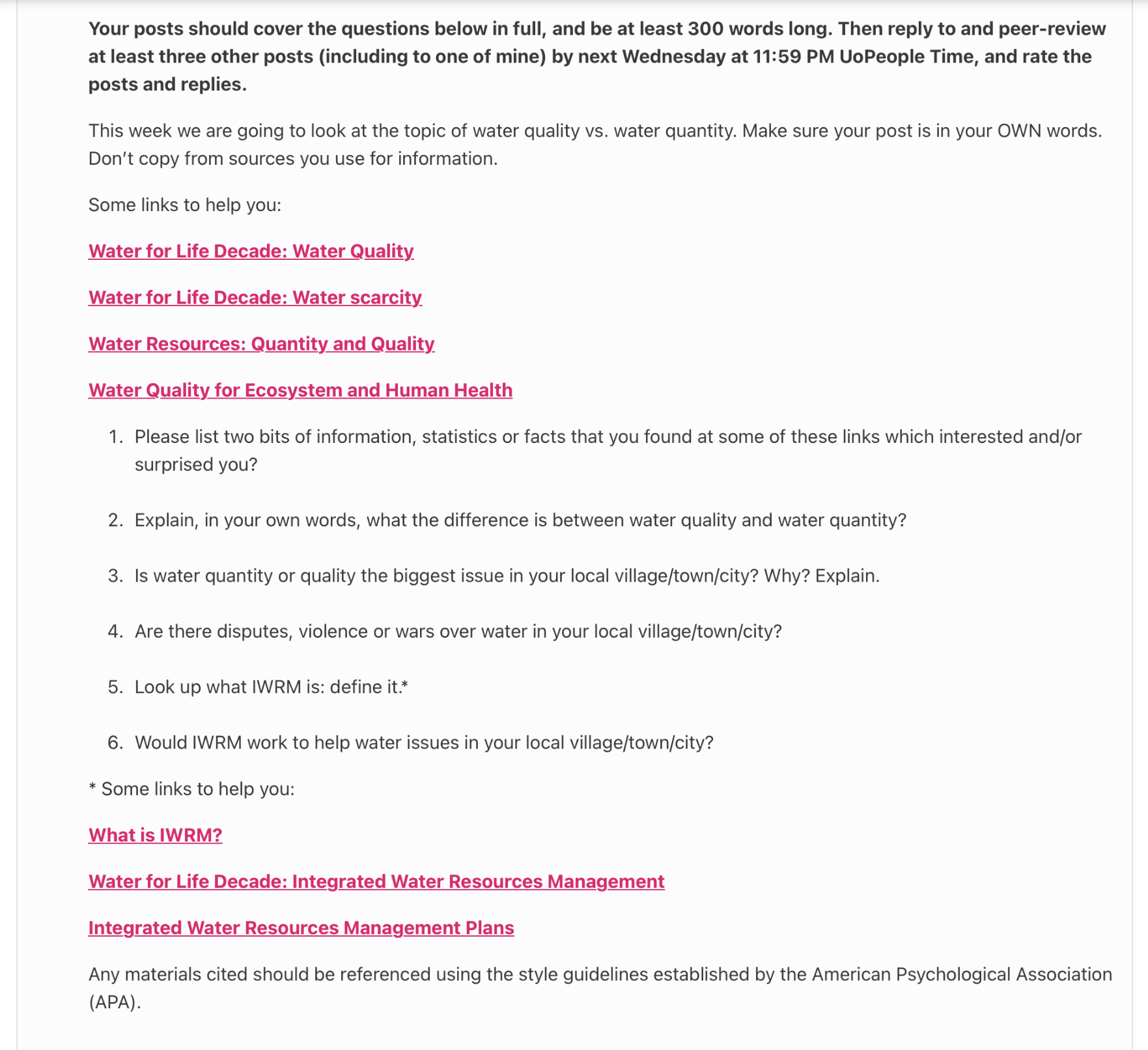 Solved Your posts should cover the questions below in full, | Chegg.com