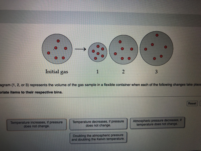 Solved Initial gas agram (1, 2, or 3) represents the volume | Chegg.com