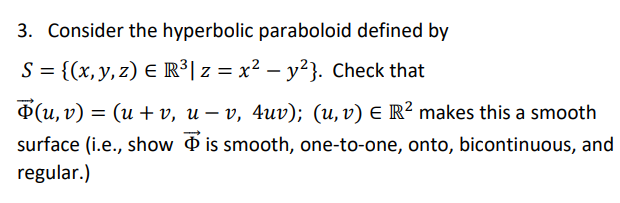 Solved Consider the hyperbolic paraboloid defined | Chegg.com