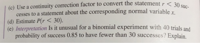 Solved Basic Computation Normal Approximation To A Binomial 