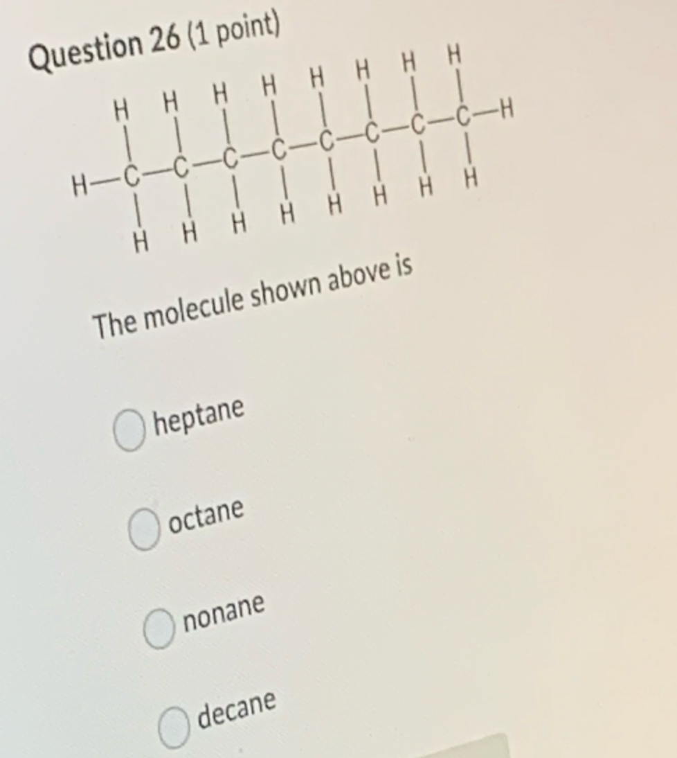 Solved Question 26 (1 point) н н н н н Н н Н | Chegg.com