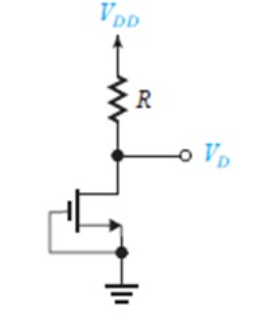 Solved For the given NMOS circuit, the parameters are VDD = | Chegg.com