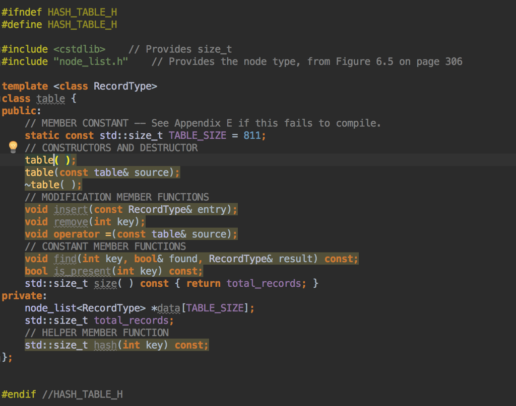 #1fndef HASH TABLE. H #define HASH TABLE H #include | Chegg.com