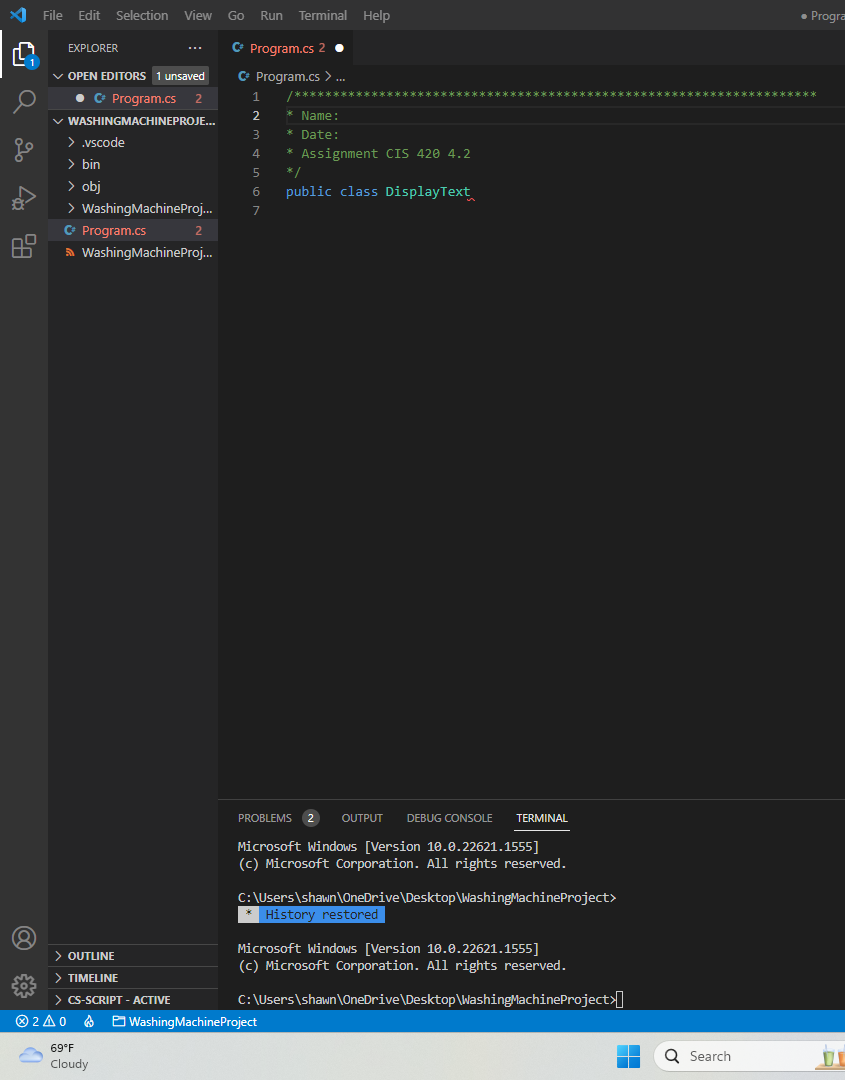 Solved I am supposed to create four files for your project | Chegg.com