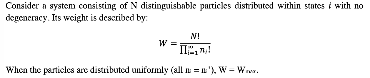 Consider a system consisting of N distinguishable | Chegg.com