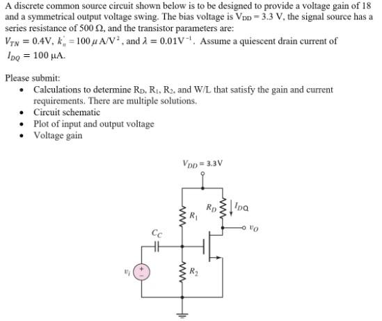 Solved LTspice is needed to create the circuit schematic; | Chegg.com
