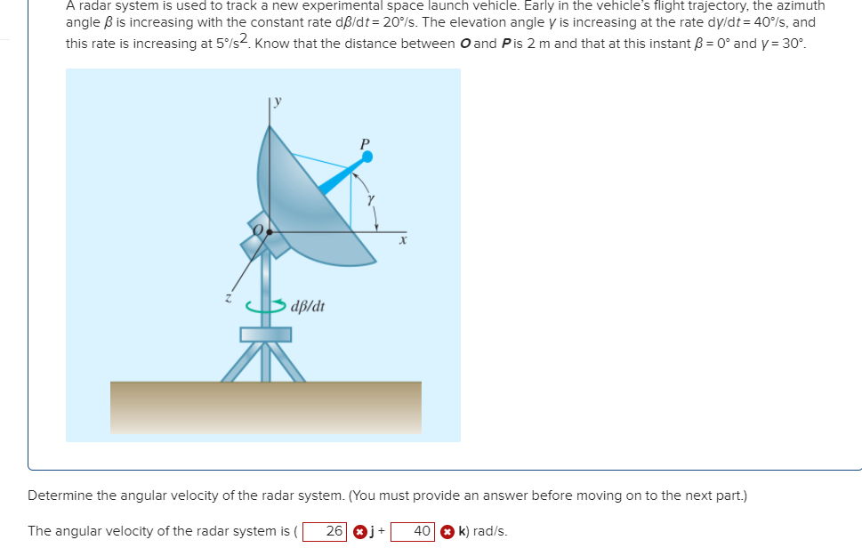 A radar system is used to track a new experimental | Chegg.com