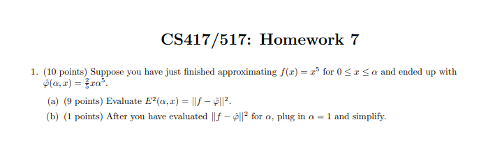 Solved 1. (10 points) Suppose you have just finished | Chegg.com