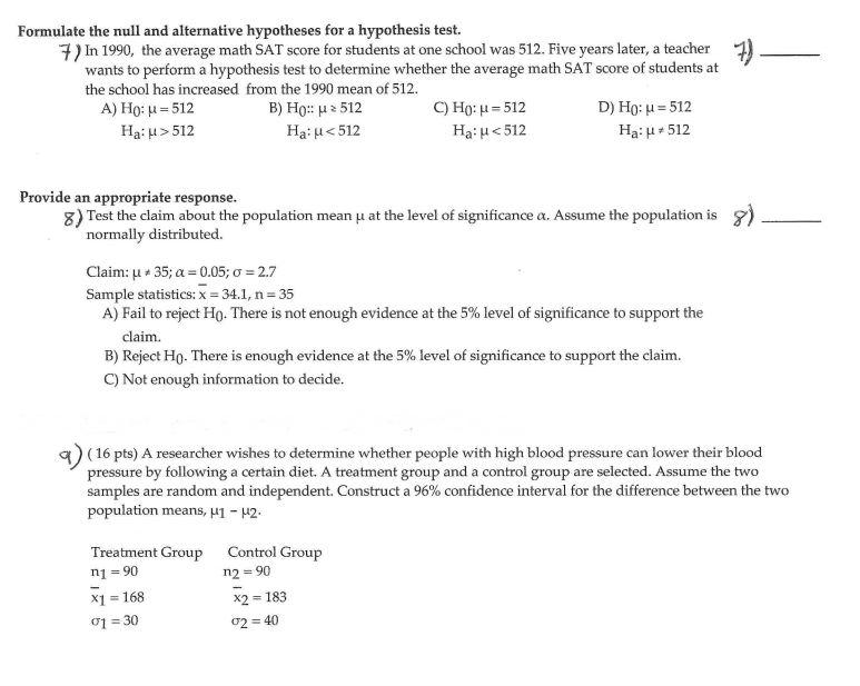 Solved Formulate the null and alternative hypotheses for a | Chegg.com