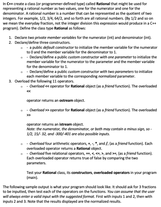 Solved In C++ create a class (or programmer-defined type) | Chegg.com