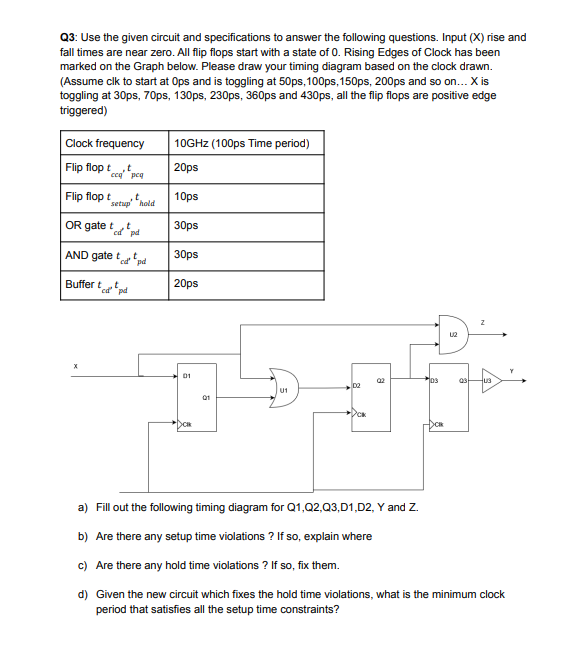 Solved Q3: Use the given circuit and specifications to | Chegg.com