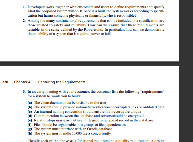 Solved 1. Developers work together with customers and users | Chegg.com