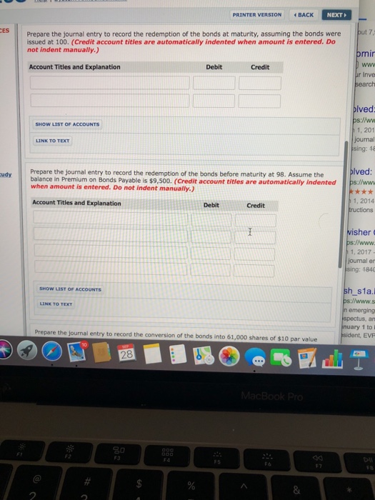 Solved PRINTER VERSION BACK NEXT ES Practice Exercise 1 | Chegg.com