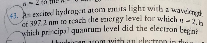 Solved 38 Calculate The Wavelength Of Light Emitted When