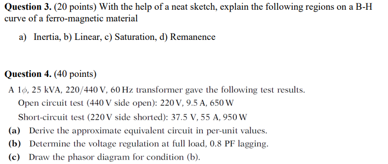 Solved Question 3. (20 points) With the help of a neat | Chegg.com