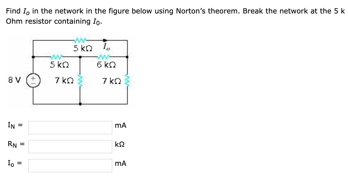 Solved Find Io in the network in the figure below using | Chegg.com