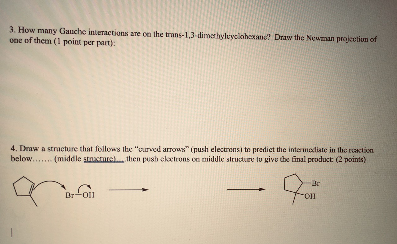 Solved 3. How many Gauche interactions are on the | Chegg.com