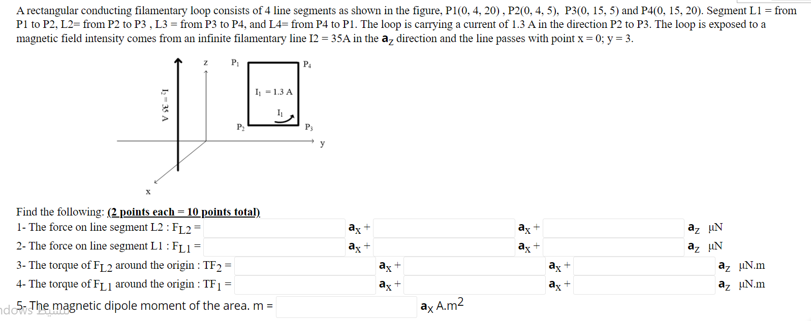 Solved A rectangular conducting filamentary loop consists of | Chegg.com