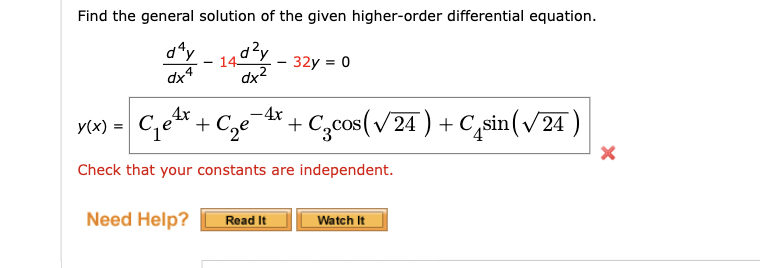 Solved Find the general solution of the given higher-order | Chegg.com