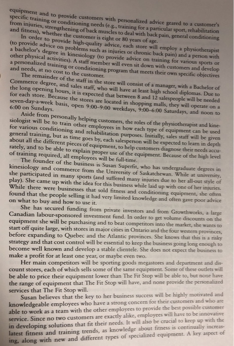 Solved THE FIT STOP LTD The Fit Stop Ltd. is a brand-new | Chegg.com
