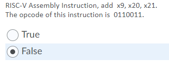 Solved RISC-V Assembly Instruction, add x9, 20, 21. The | Chegg.com
