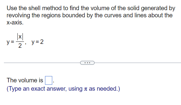 Solved Use the shell method to find the volume of the solid | Chegg.com