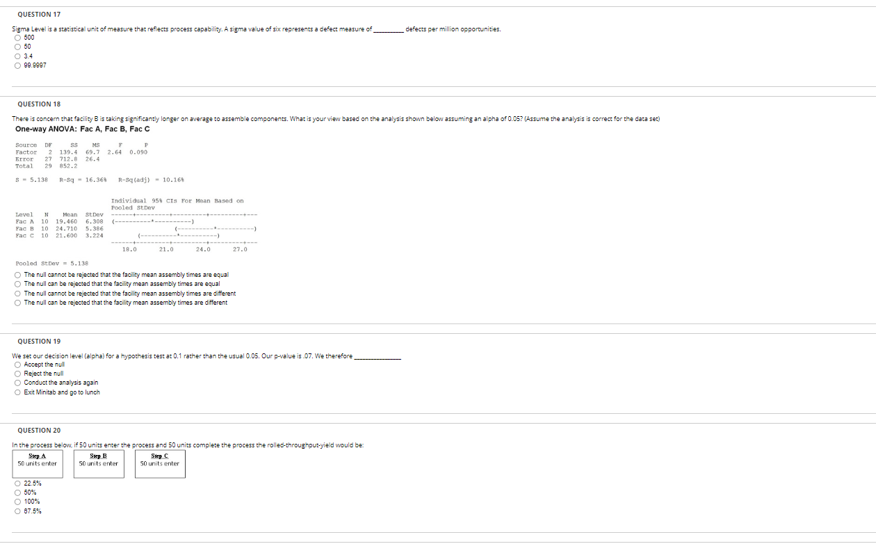 Solved Sigma Level is a statistical unit of measure that | Chegg.com