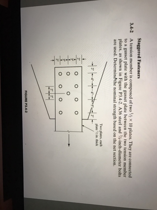 Solved Staggered Fasteners A tension member is composed of | Chegg.com