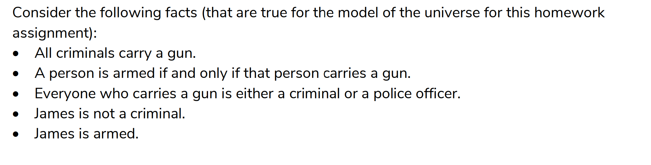 Solved Consider the following facts (that are true for the | Chegg.com