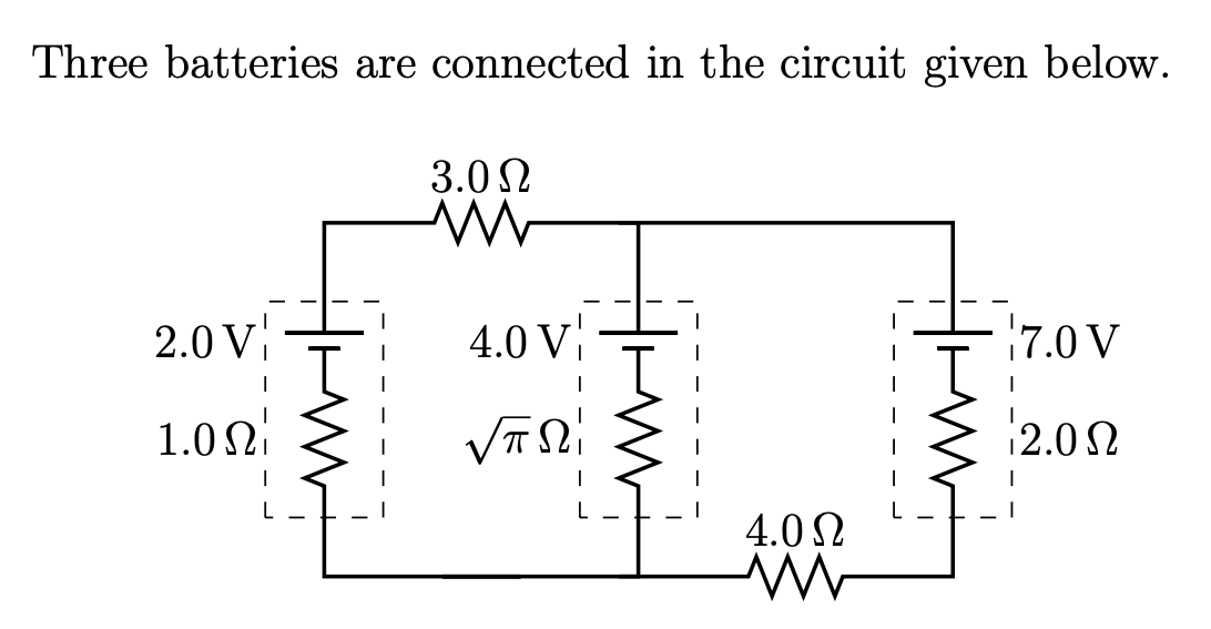 Solved a) Determine the current (including direction) in | Chegg.com
