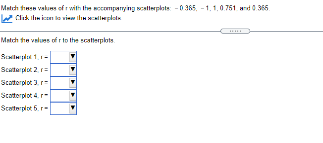 Solved Scatterplots Scatterplot 1 Scatterplot 2 Scatterplot | Chegg.com